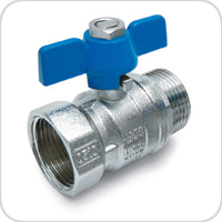 Válvula de Esfera Monobloco Latão Forjado com Acionamento por Borboleta ...